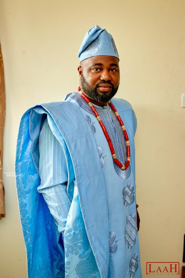 Funmi and Lamide's Traditional Ceremony was A Blue Affair