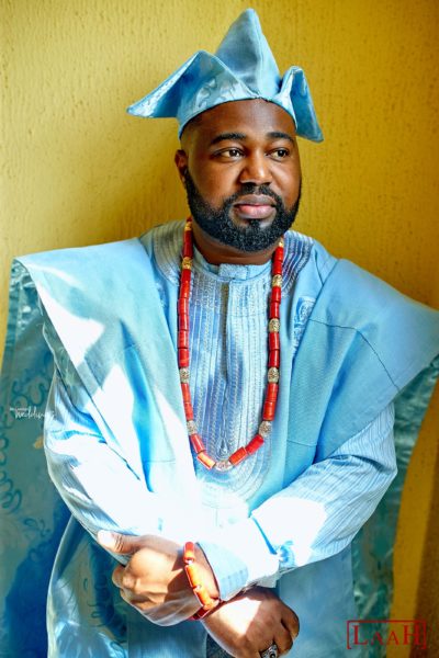 Funmi and Lamide's Traditional Ceremony was A Blue Affair