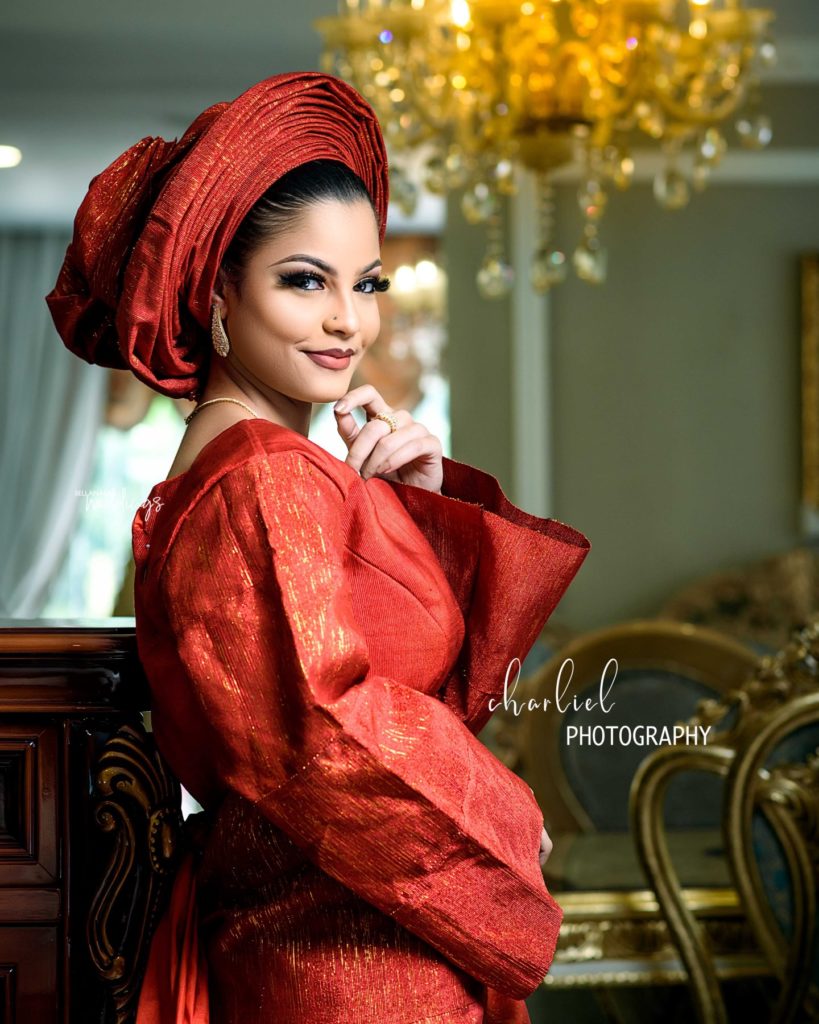 Here's How to Slay a Red-on-Red Traditional Bridal Look | BellaNaija ...