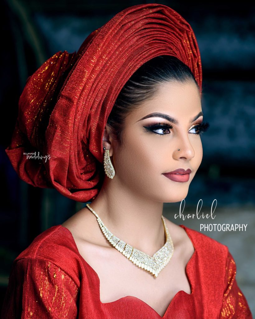 Here's How to Slay a Red-on-Red Traditional Bridal Look | BellaNaija ...