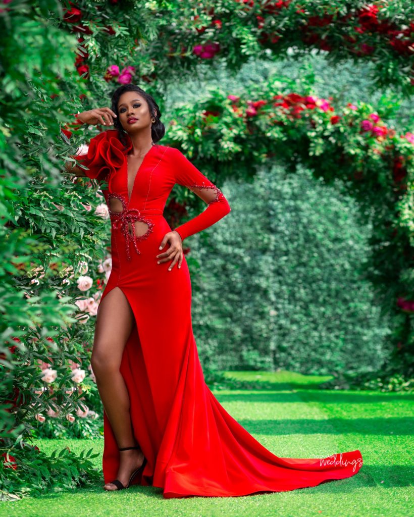 Red is Definitely a Hot Reception Dress Colour