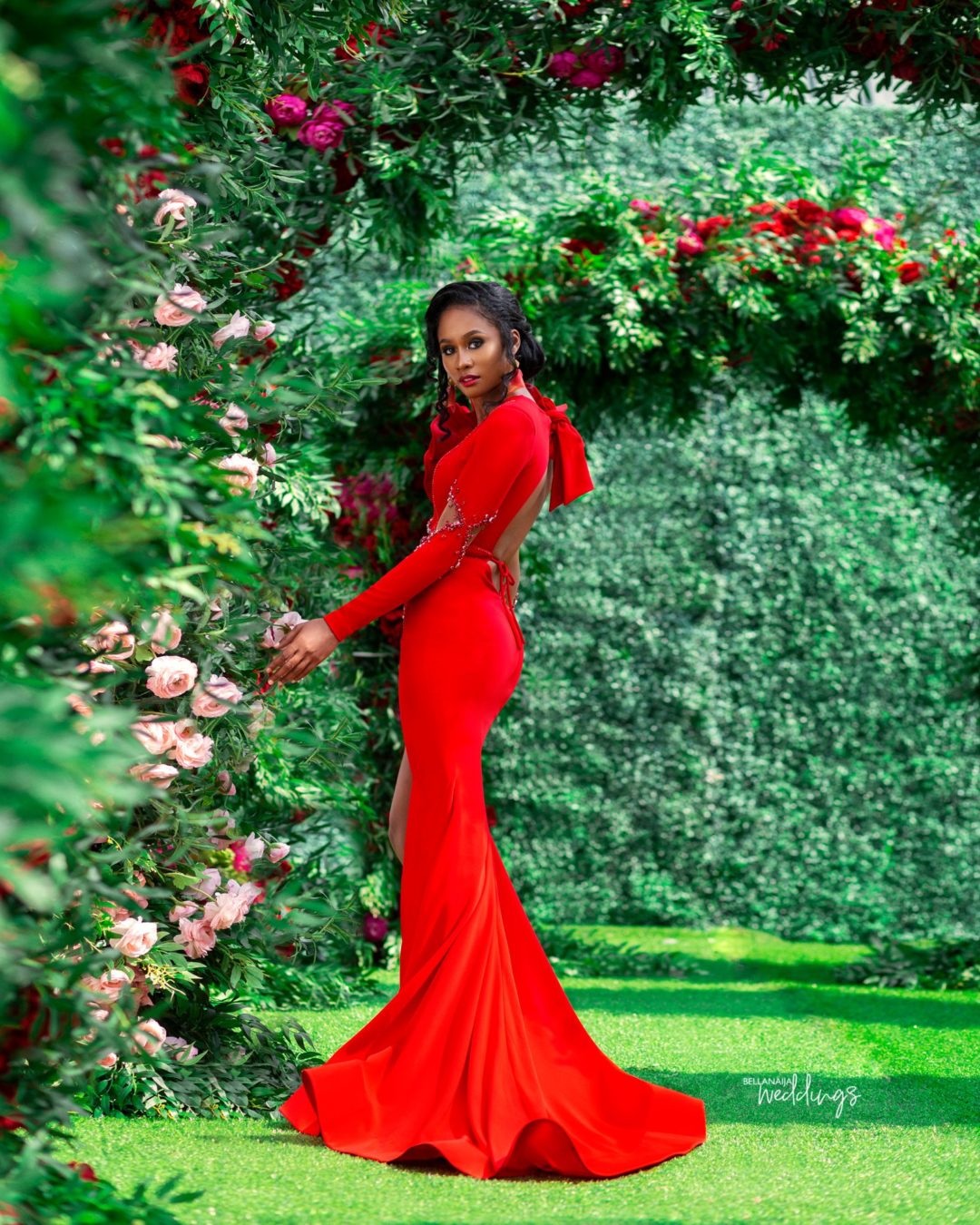 Red is Definitely a Hot Reception Dress Colour