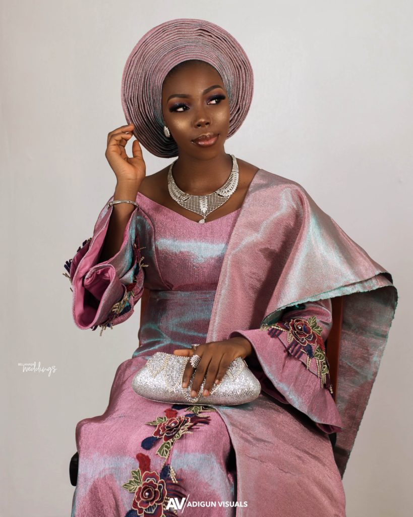 This Purple Double Tone Asooke + Gele should be Pinned for the Big Day