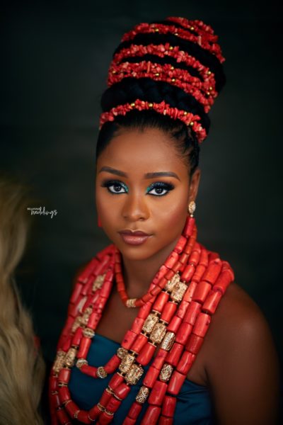 Coral Beads + a Stunning Hairstyle = Today's Igbo Bridal Beauty Look
