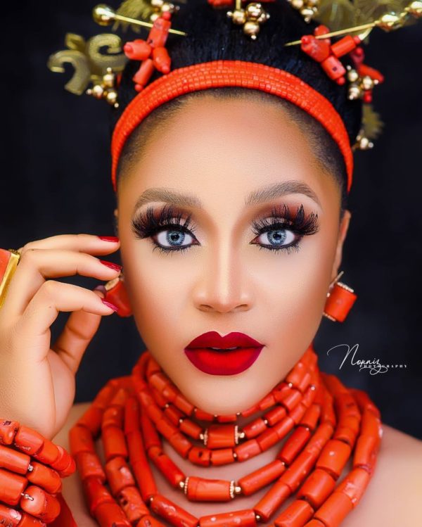 You're Going to Love this Red Edo Bridal Beauty Look