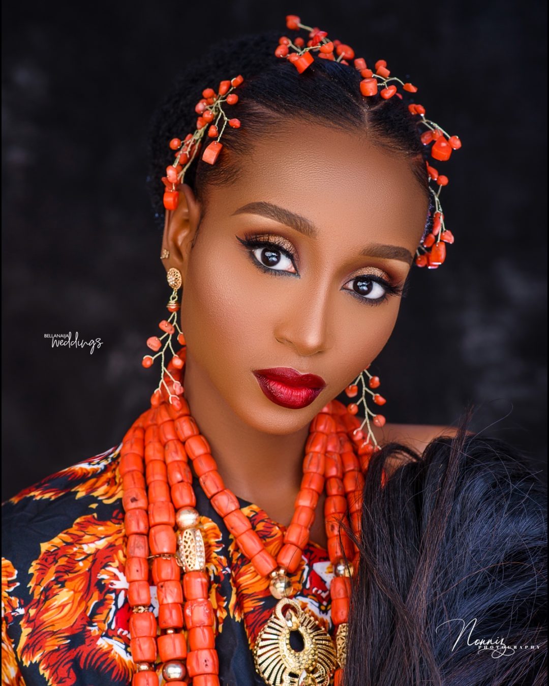 Coral Beads + a Stunning Hairstyle = Today’s Igbo Bridal Beauty Look