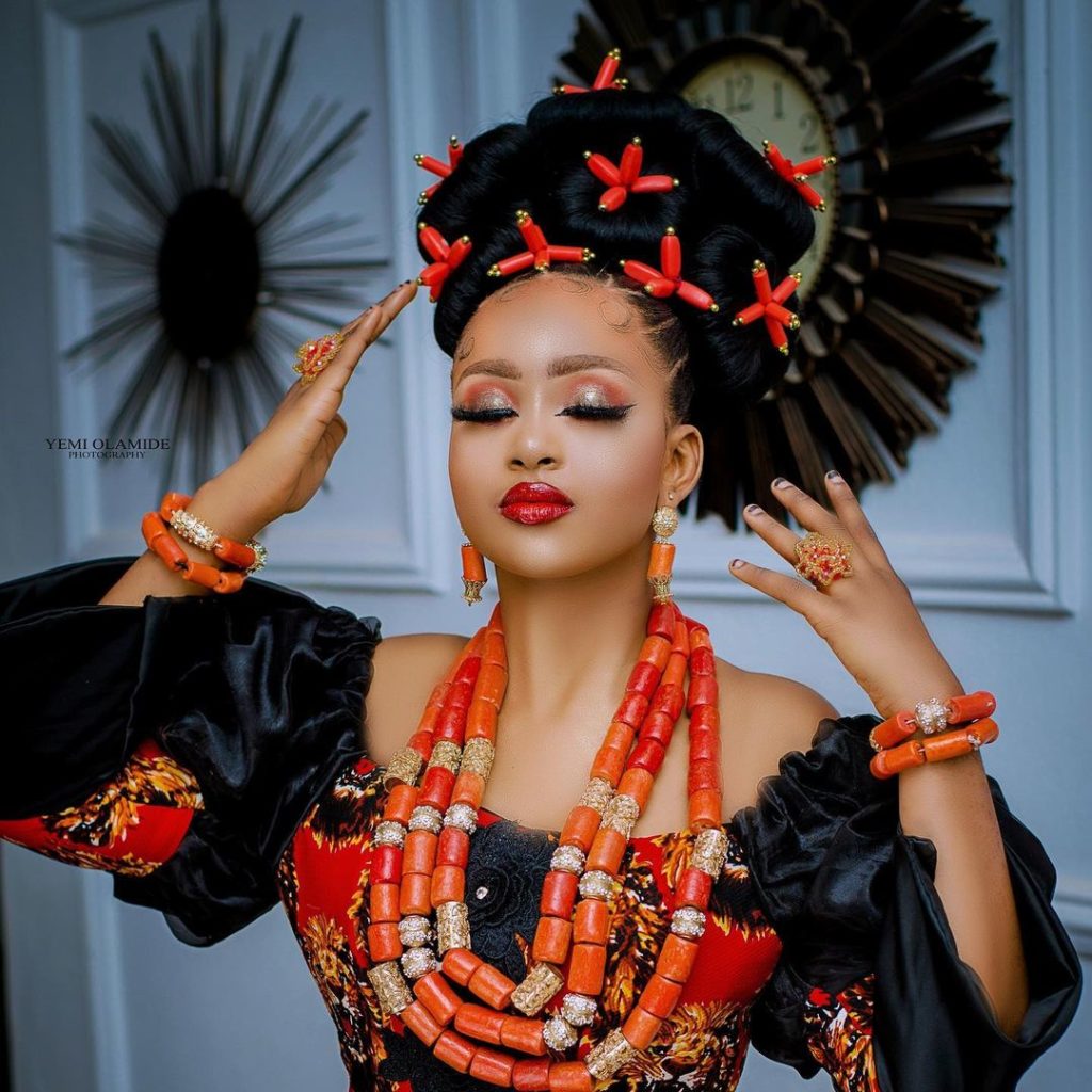 Spice Up Your Trad Day With This Igbo Bridal Beauty Look By Shannys