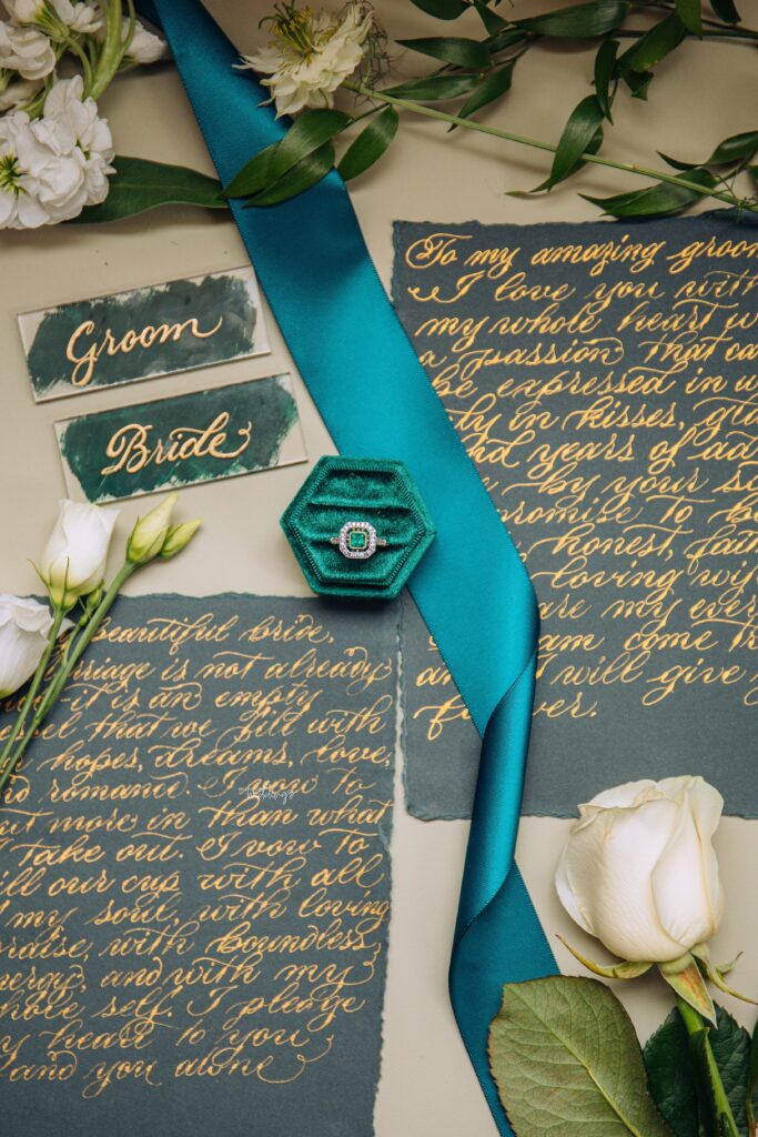 This "Green Envy" Wedding Styled Shoot Speaks Luxury & Opulence