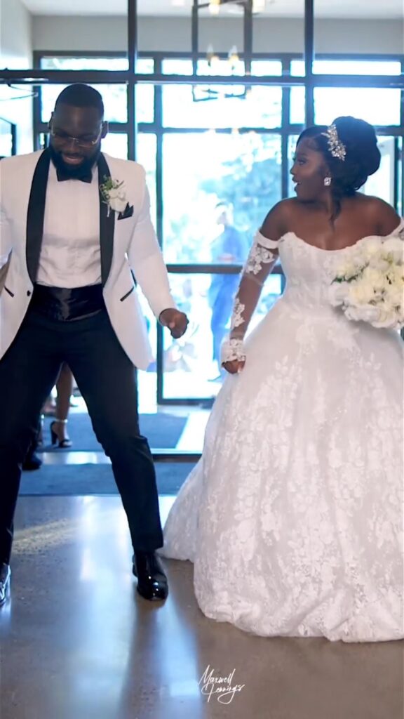 This Couple's Lit Reception Entrance Will Make Your Day!