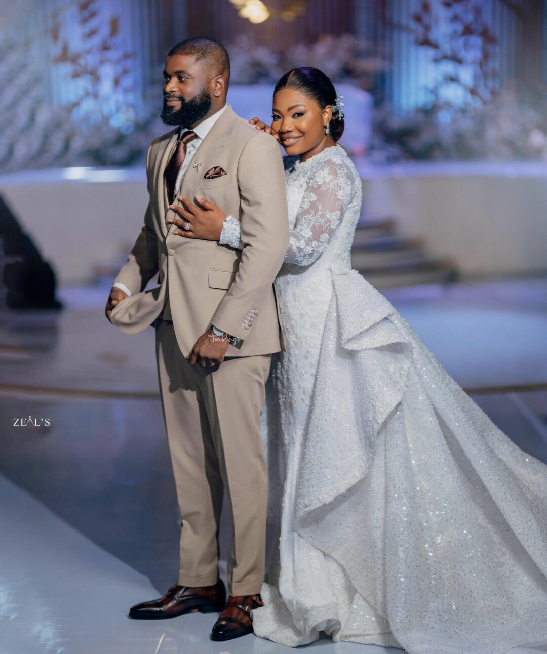 See First Photos From Mercy Chinwo & Pastor Blessed's White Wedding!