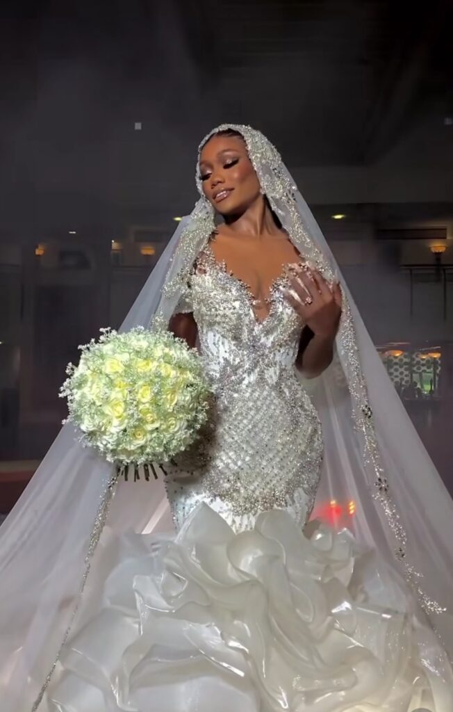 This Bride's White Wedding Dress Is Pure Perfection!
