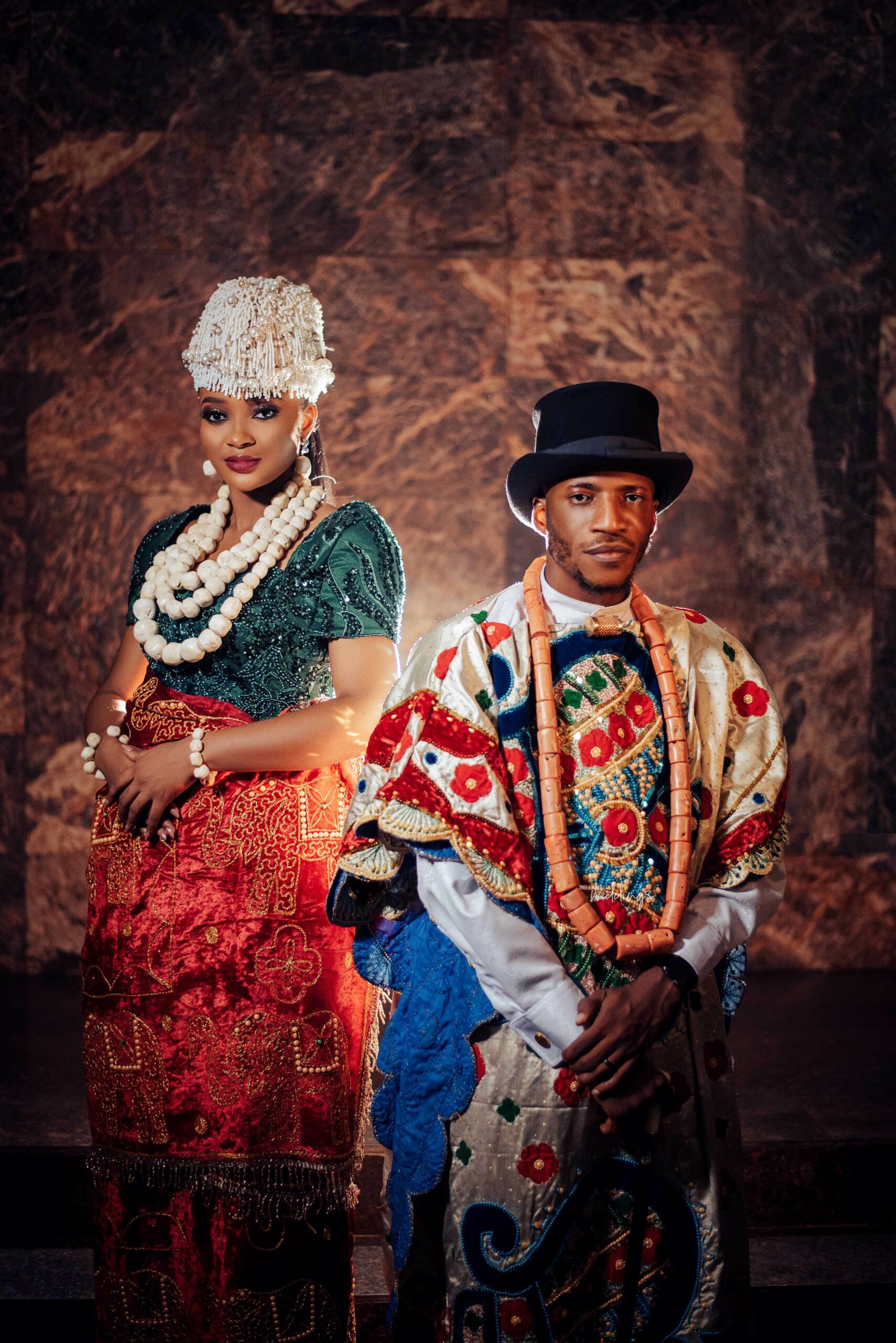 See The Opulence of Culture in Tonye and Marvin's Kalabari Trad!