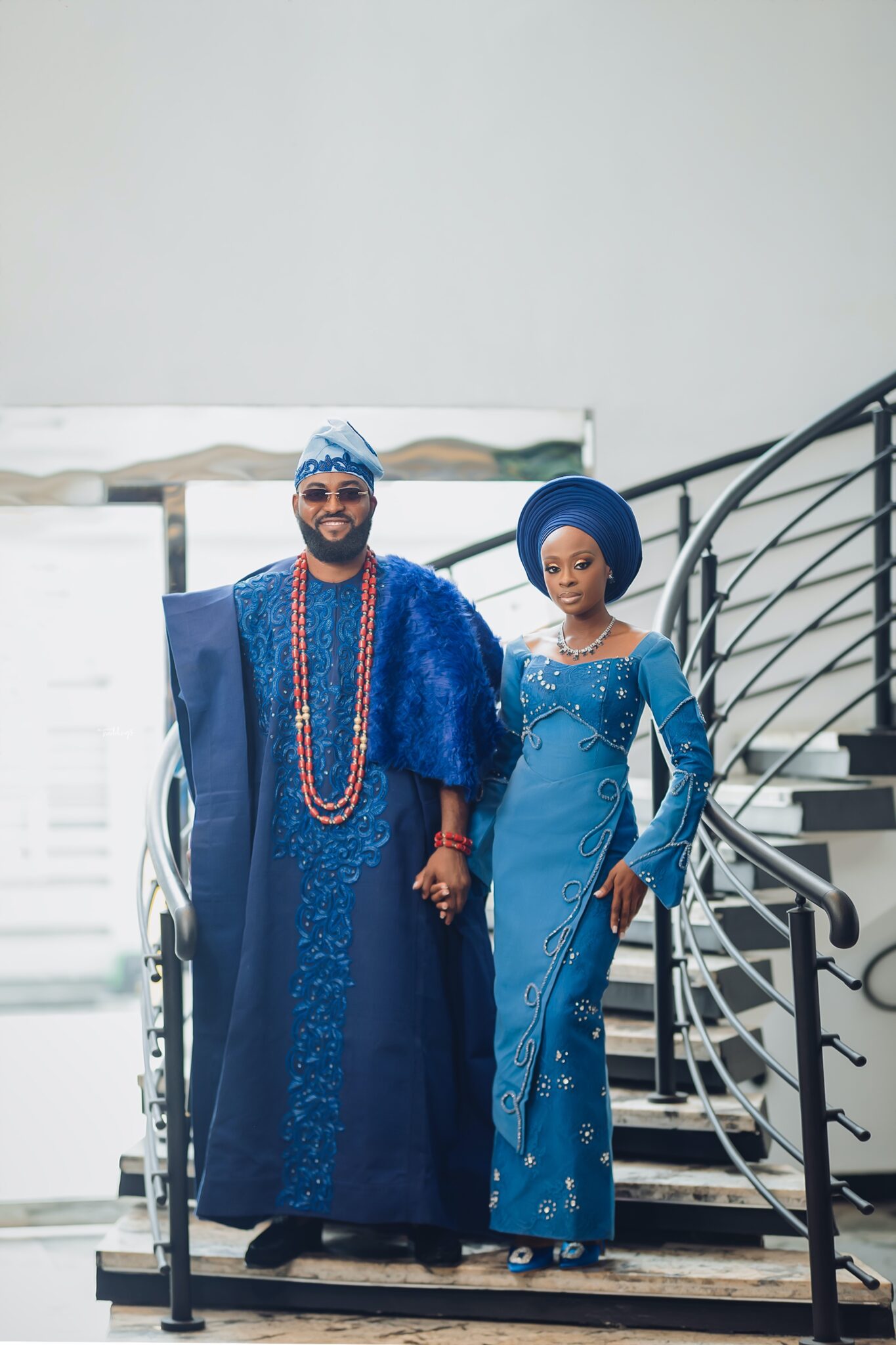 Check Out These Photos From Lade & Neon's Yoruba-Igala Trad