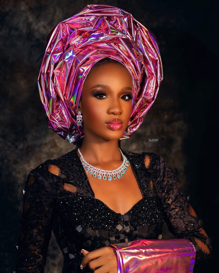Bring a Pop of Elegance to Your Big Day With This Metallic Gele