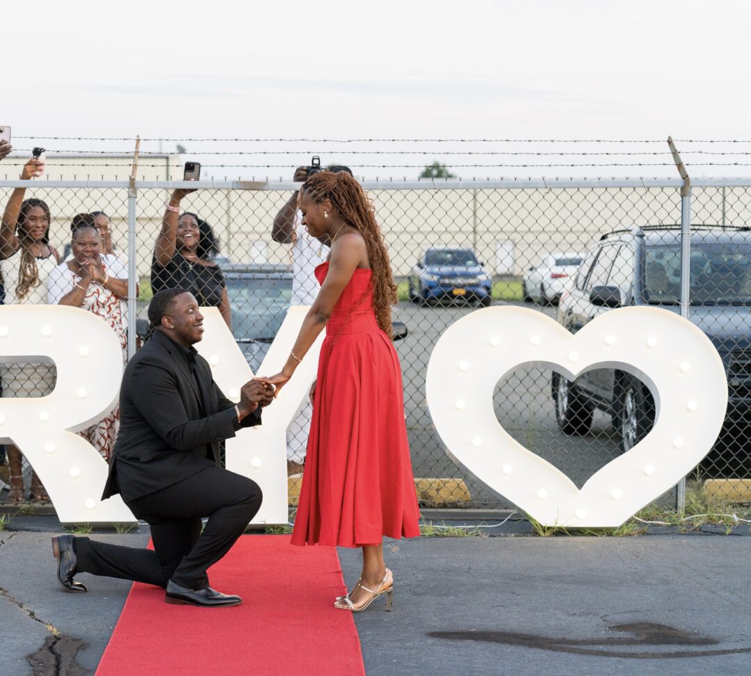 Adetayo & Damarr Met 5 Years Ago - Now, It's a Sweet Helicopter Proposal! | BellaNaija