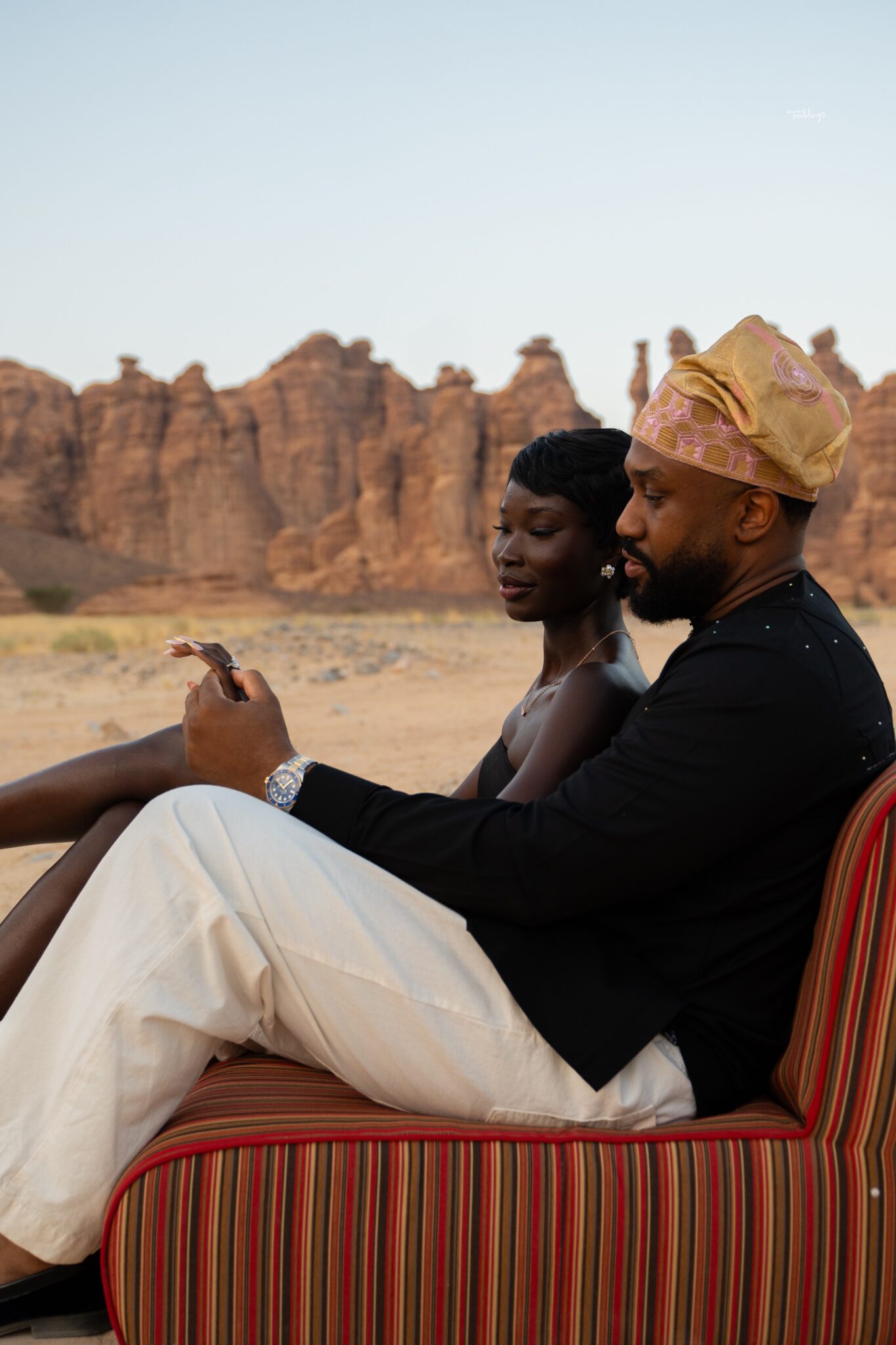 Enjoy Adhel & Sope's Romantic Proposal in Alula, Saudi Arabia